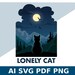 Lonely Cat, Cat Design, Cat Vector Art, Cat T-shirt, Cat Illustration ...