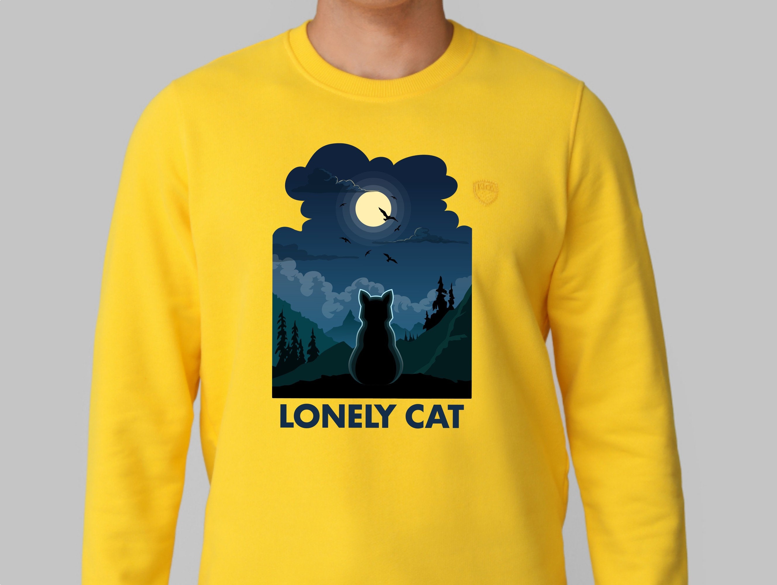 Lonely Cat, Cat Design, Cat Vector Art, Cat T-shirt, Cat Illustration ...
