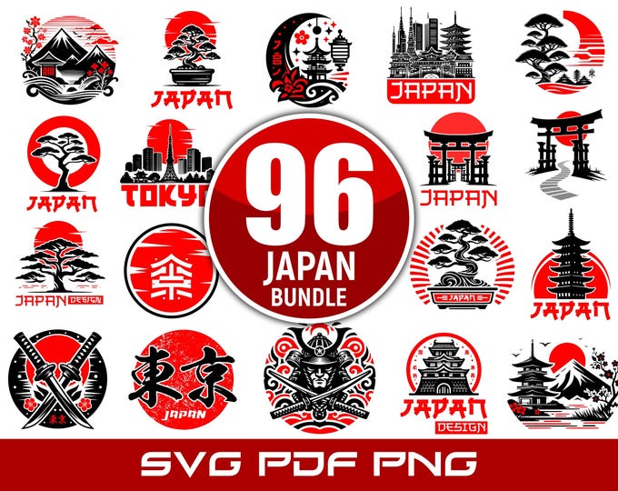 Japanese Word SVG Bundle, Victory Japanese SVG, Beast Kanji PNG, Health ...