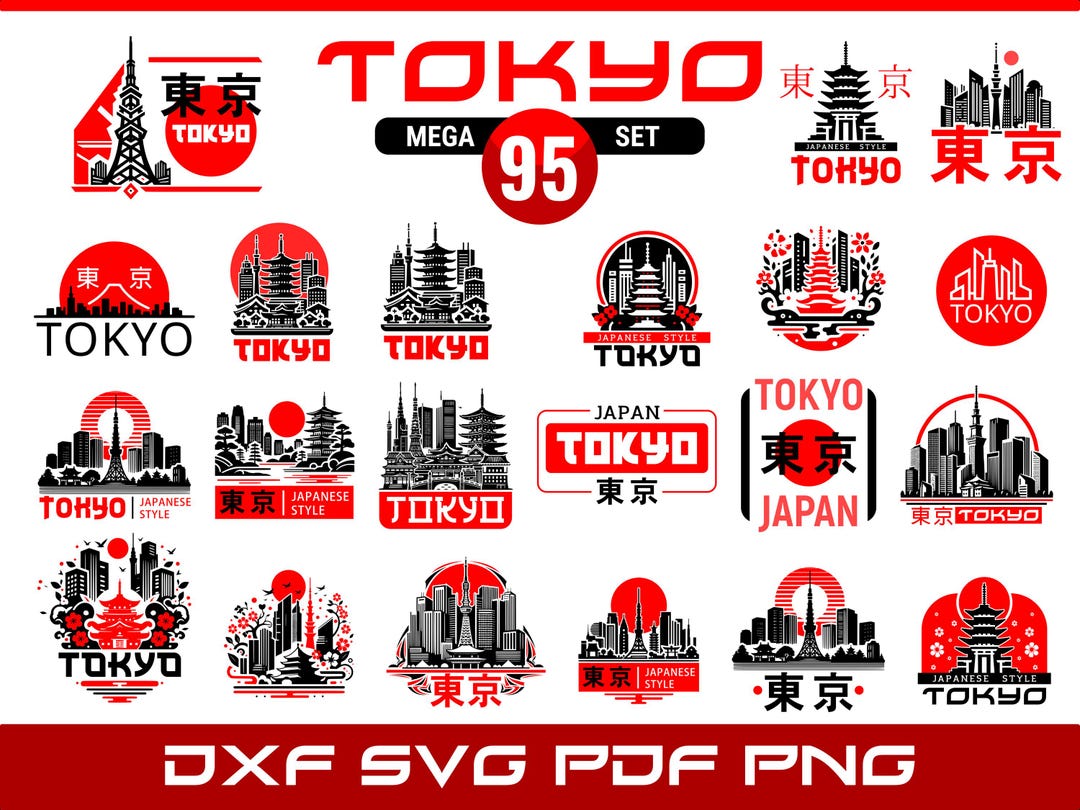 Tokyo Mega Pack SVG PNG PDF Vector Bundle for T-shirts Prints Logos - Etsy