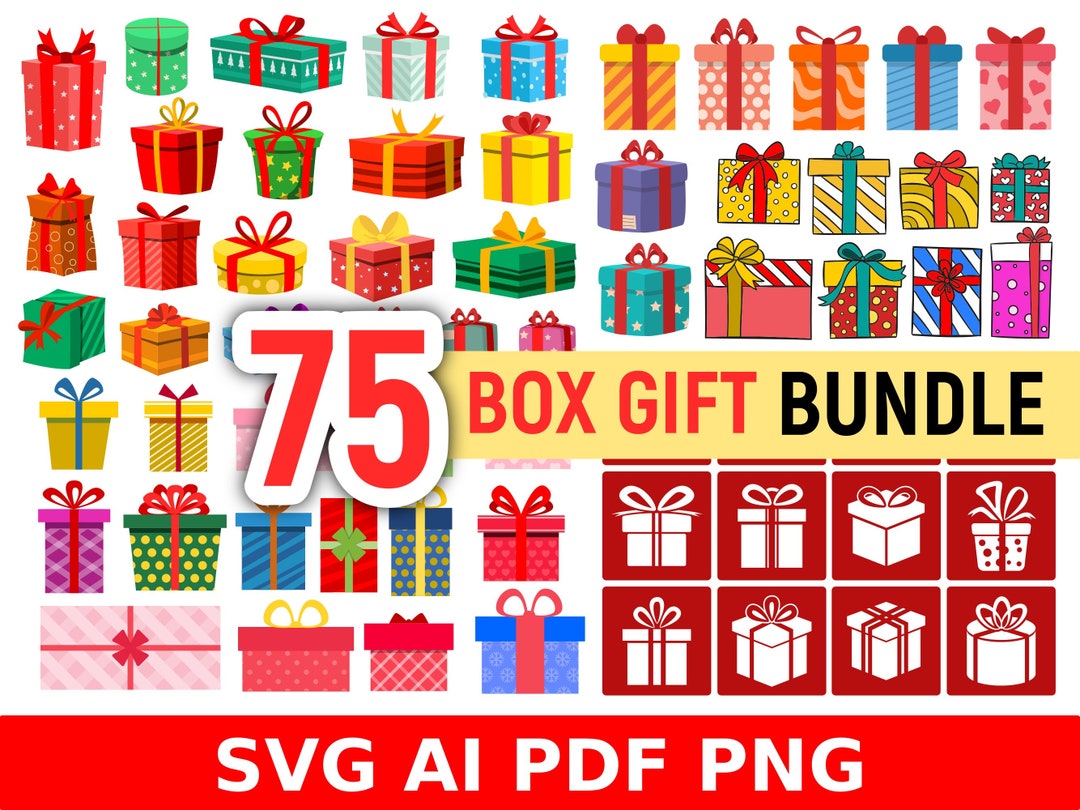 Birthday Gift Box, Gifts Svg, Gift Box Clipart, Gift Wrap, Christmas ...