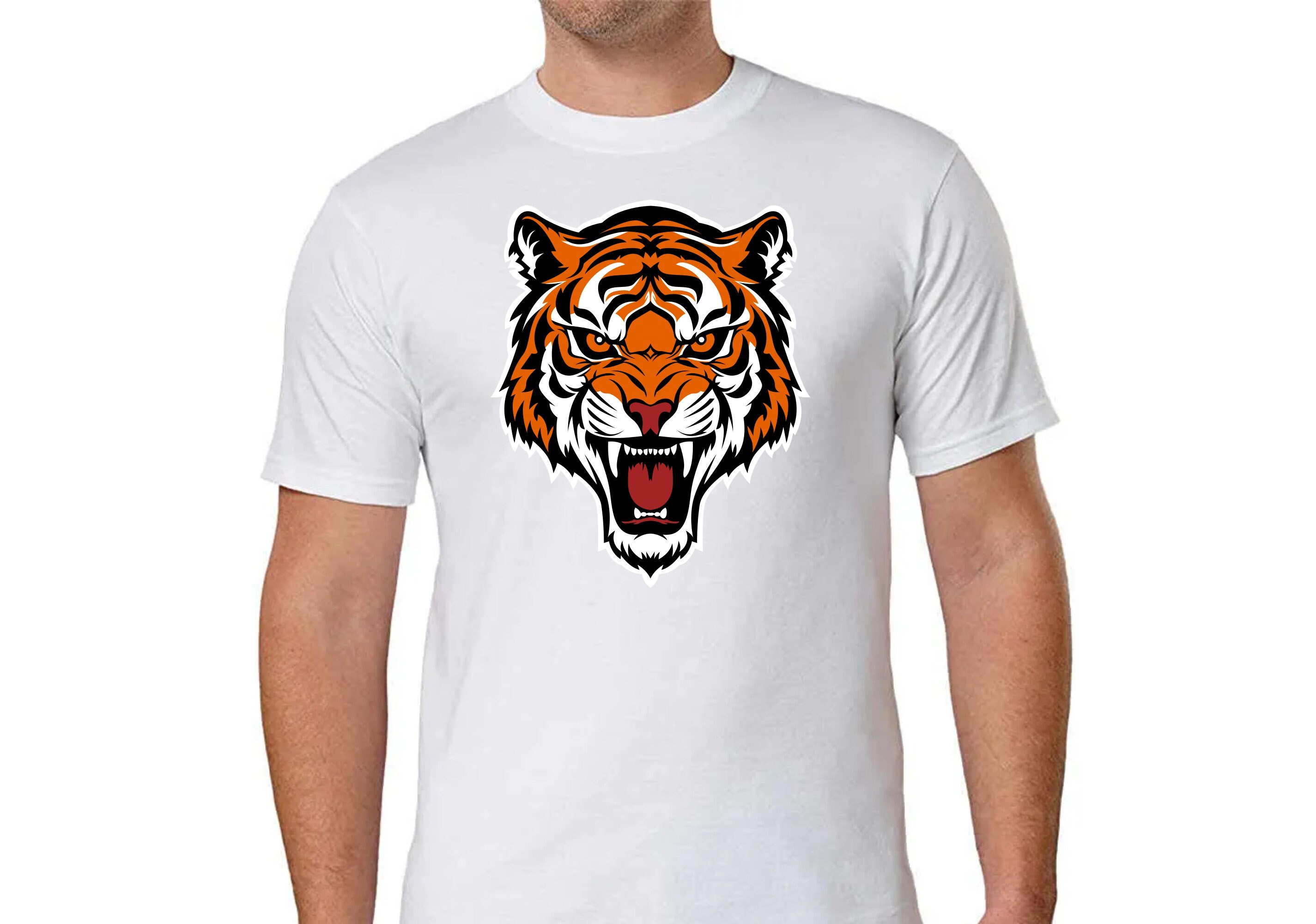 5 Tiger Design For T Shirt Svg Clipart Bundle Tiger Svg Tiger Cut