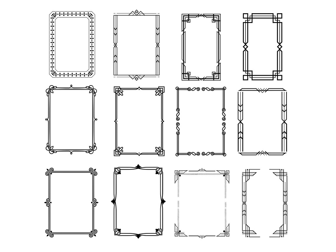 Frame Bundle Svg, Square Frame Bundle, Vintage Frame Svg, Floral Frame ...