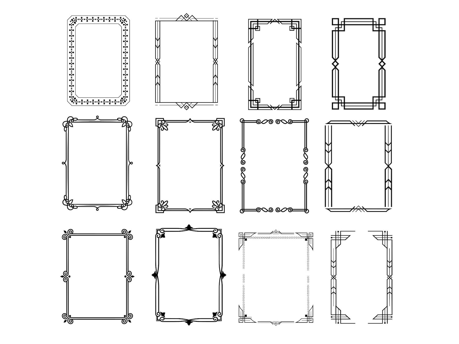Frame Bundle Svg, Square Frame Bundle, Vintage Frame Svg, Floral Frame ...
