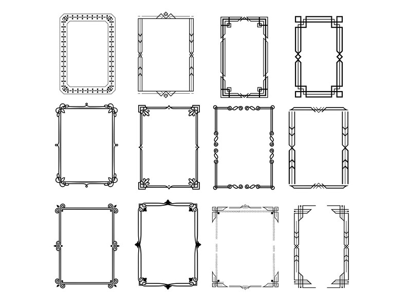 Frame Bundle Svg, Square Frame Bundle, Vintage Frame Svg, Floral Frame ...
