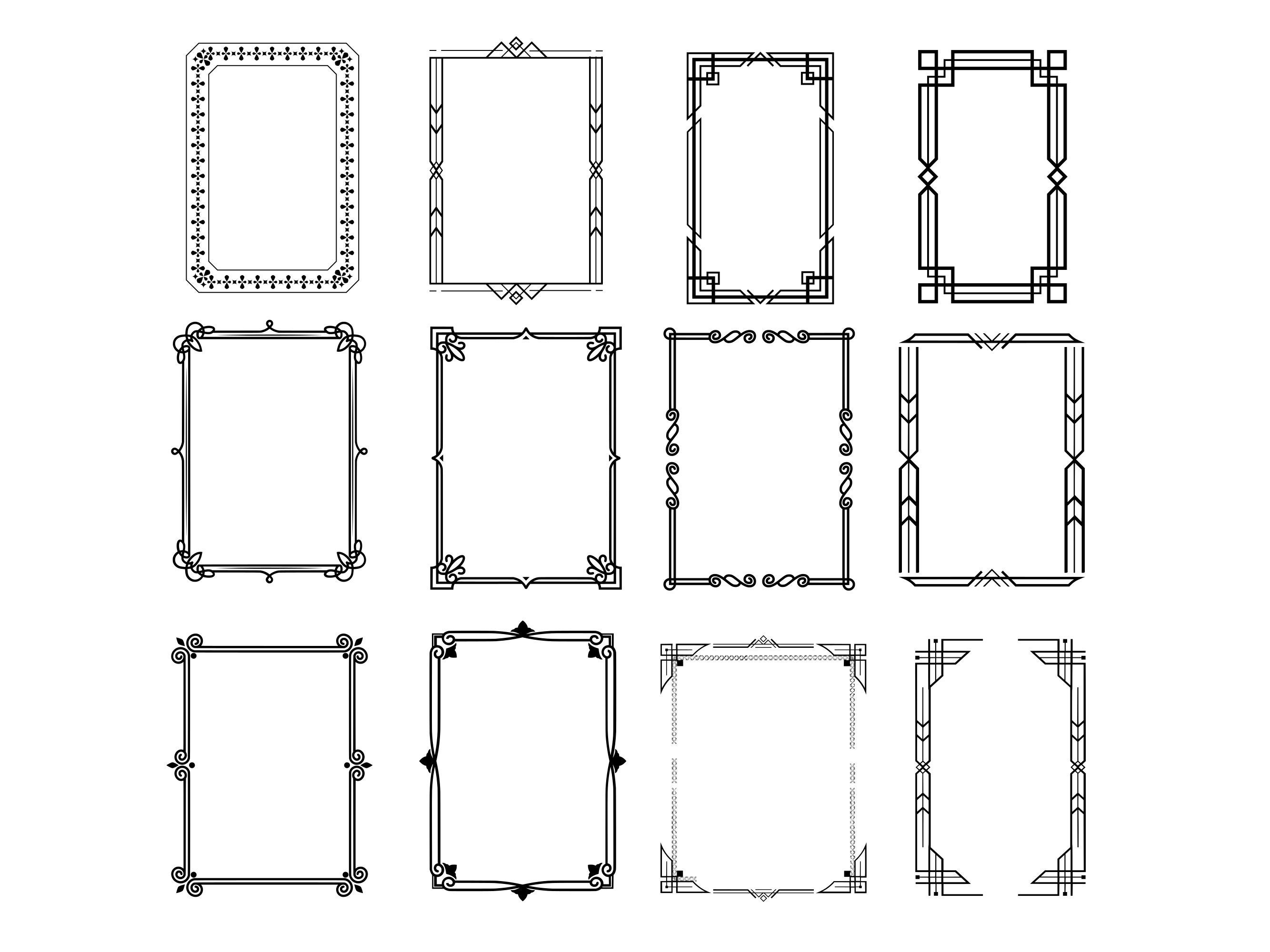 Frame Bundle Svg, Square Frame Bundle, Vintage Frame Svg, Floral Frame ...