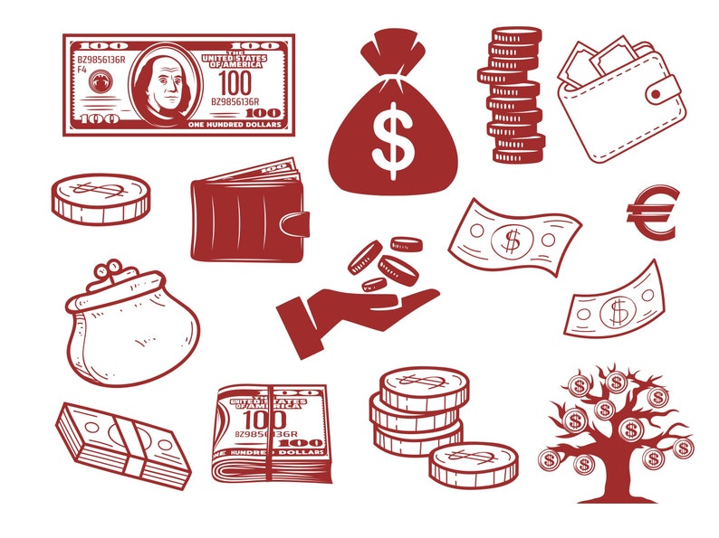 Money Svg, Money Bundle, Money Clipart, Money Cricut, Dollar SVG, Money ...