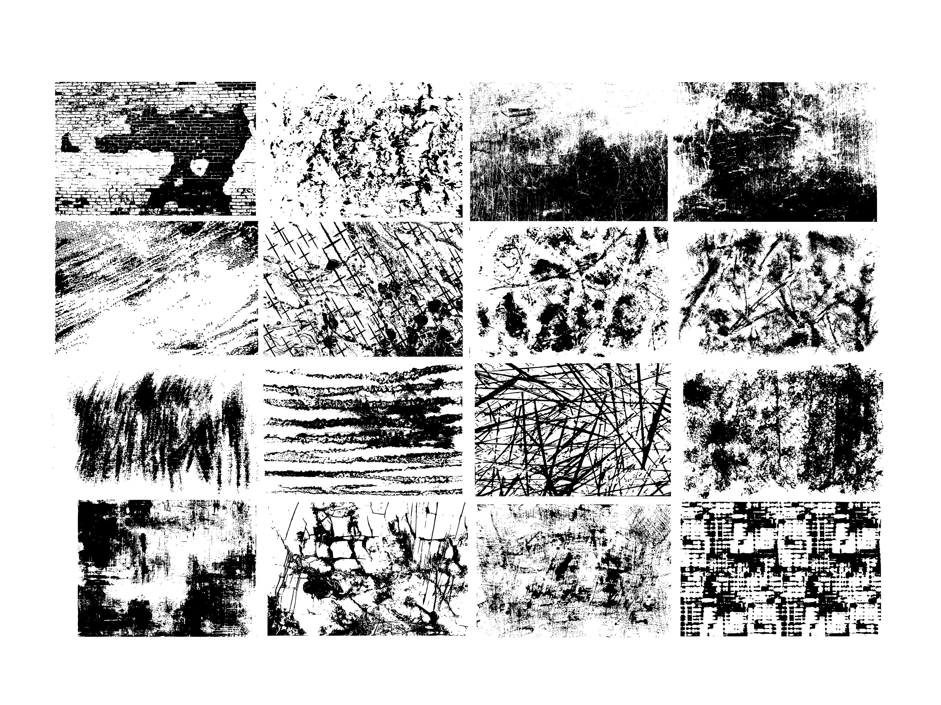 100 Grunge Texture SVG Bundle: Distressed Overlays (digital Download ...