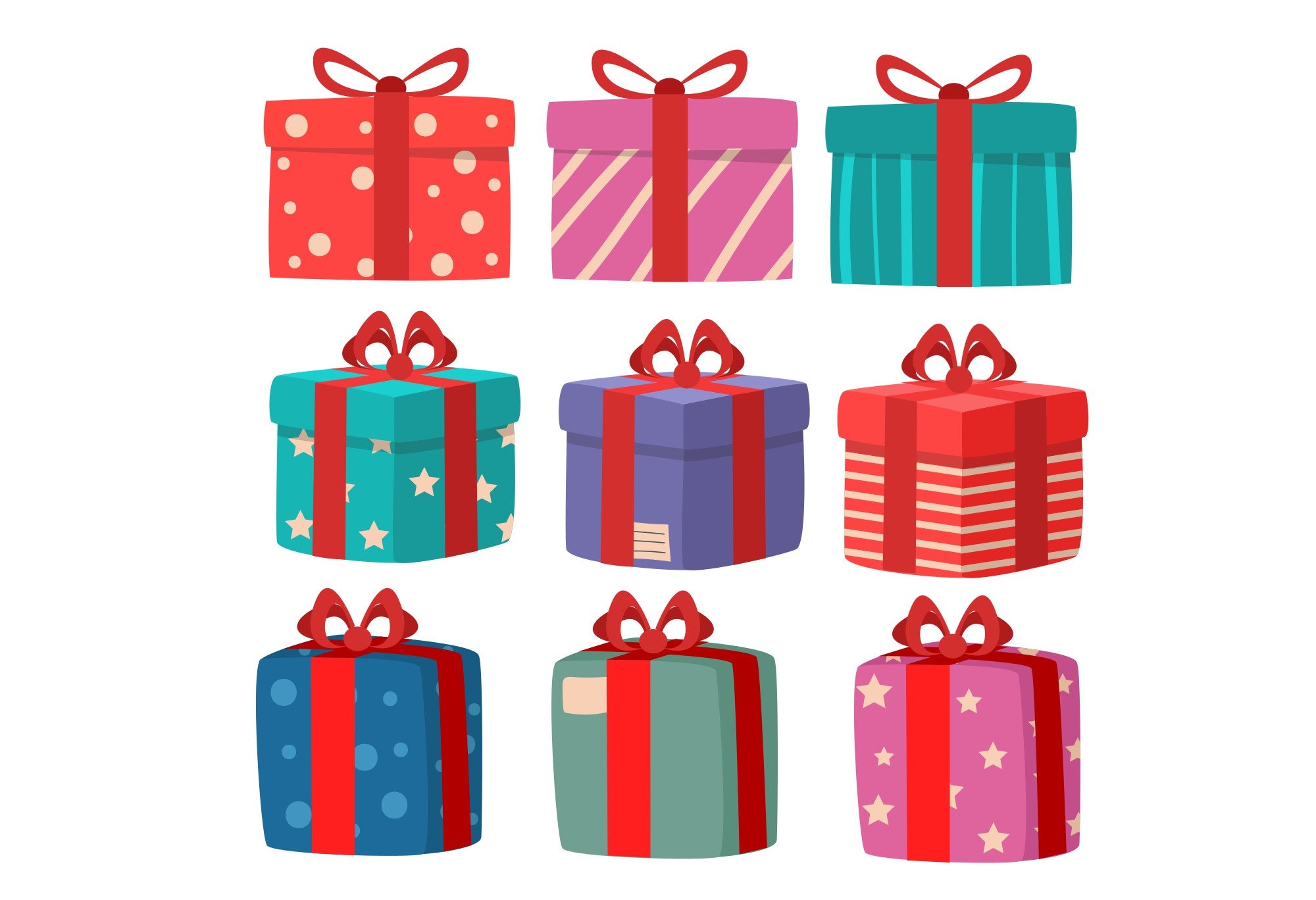 Birthday Gift Box, Gifts Svg, Gift Box Clipart, Gift Wrap, Christmas ...