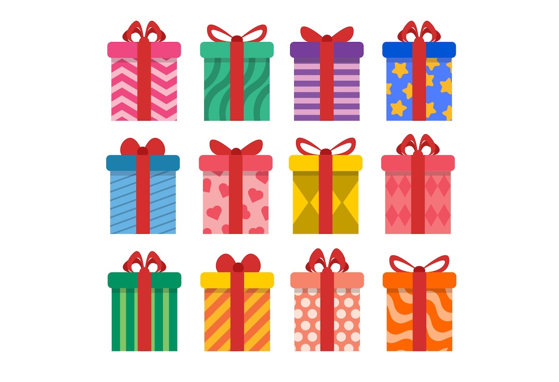 Birthday Gift Box, Gifts Svg, Gift Box Clipart, Gift Wrap, Christmas ...