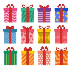 Birthday Gift Box, Gifts Svg, Gift Box Clipart, Gift Wrap, Christmas ...