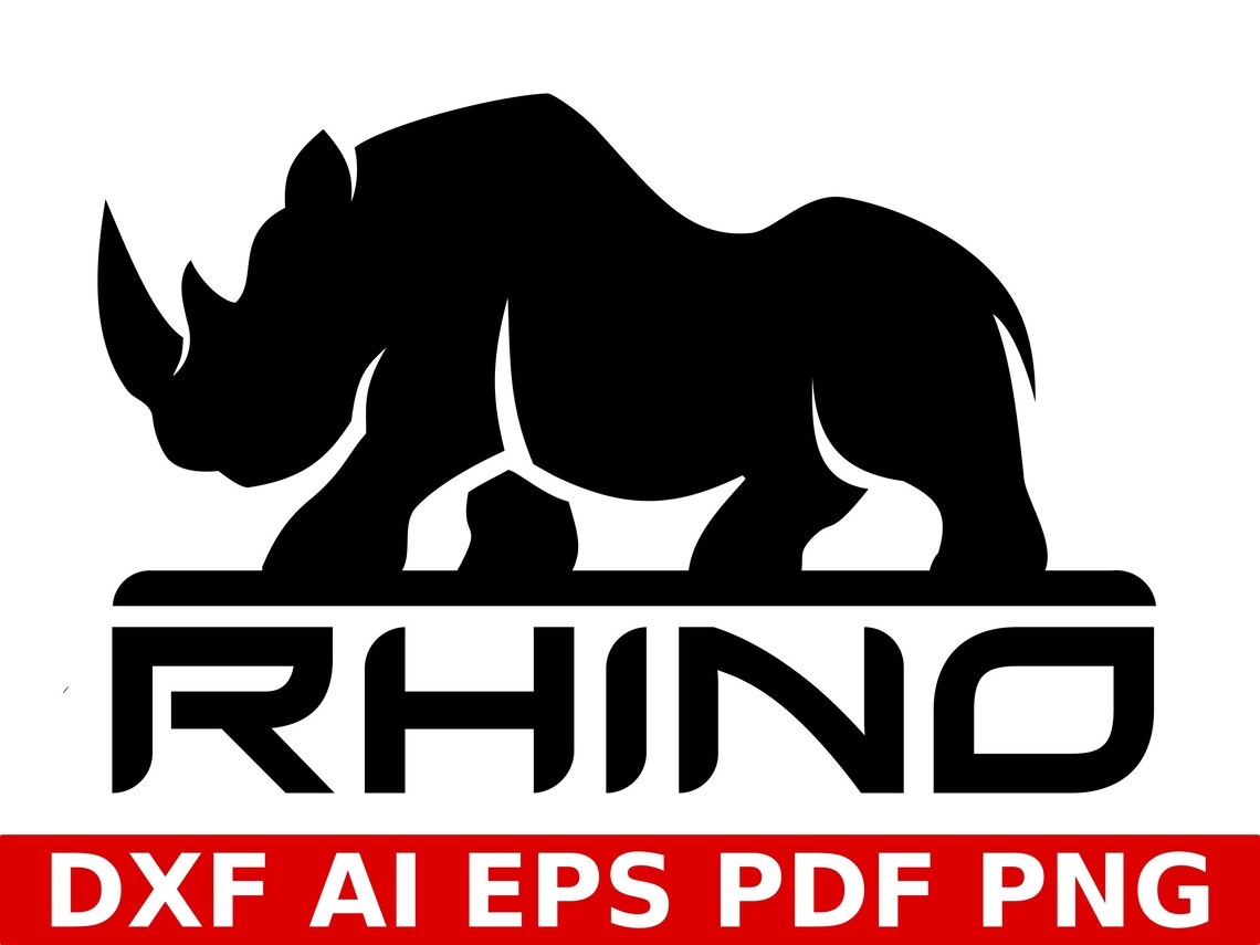 Rhino Logo Design, Laser Cut Wall Decor Dxf, Wall Art Rhino, Rhino T ...