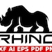 Rhino Logo Design, Laser Cut Wall Decor Dxf, Wall Art Rhino, Rhino T ...