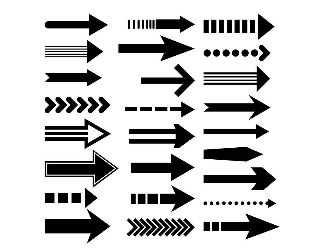 Arrows SVG Bundle Arrows Clipart Png Right Arrow Svg Left - Etsy