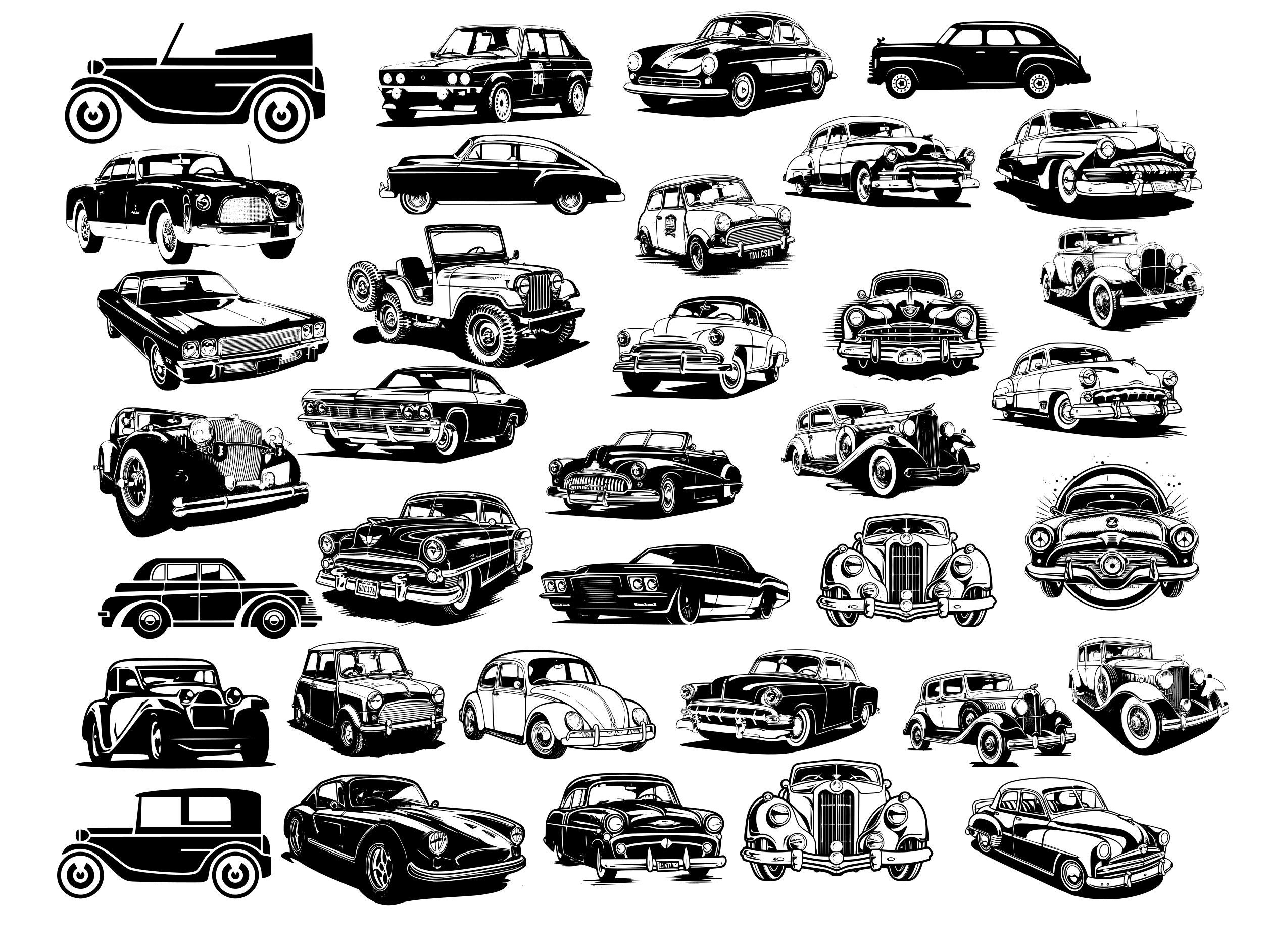 110 Retro Car SVG Clipart Vintage Car Retro Car Bundle - Etsy Australia