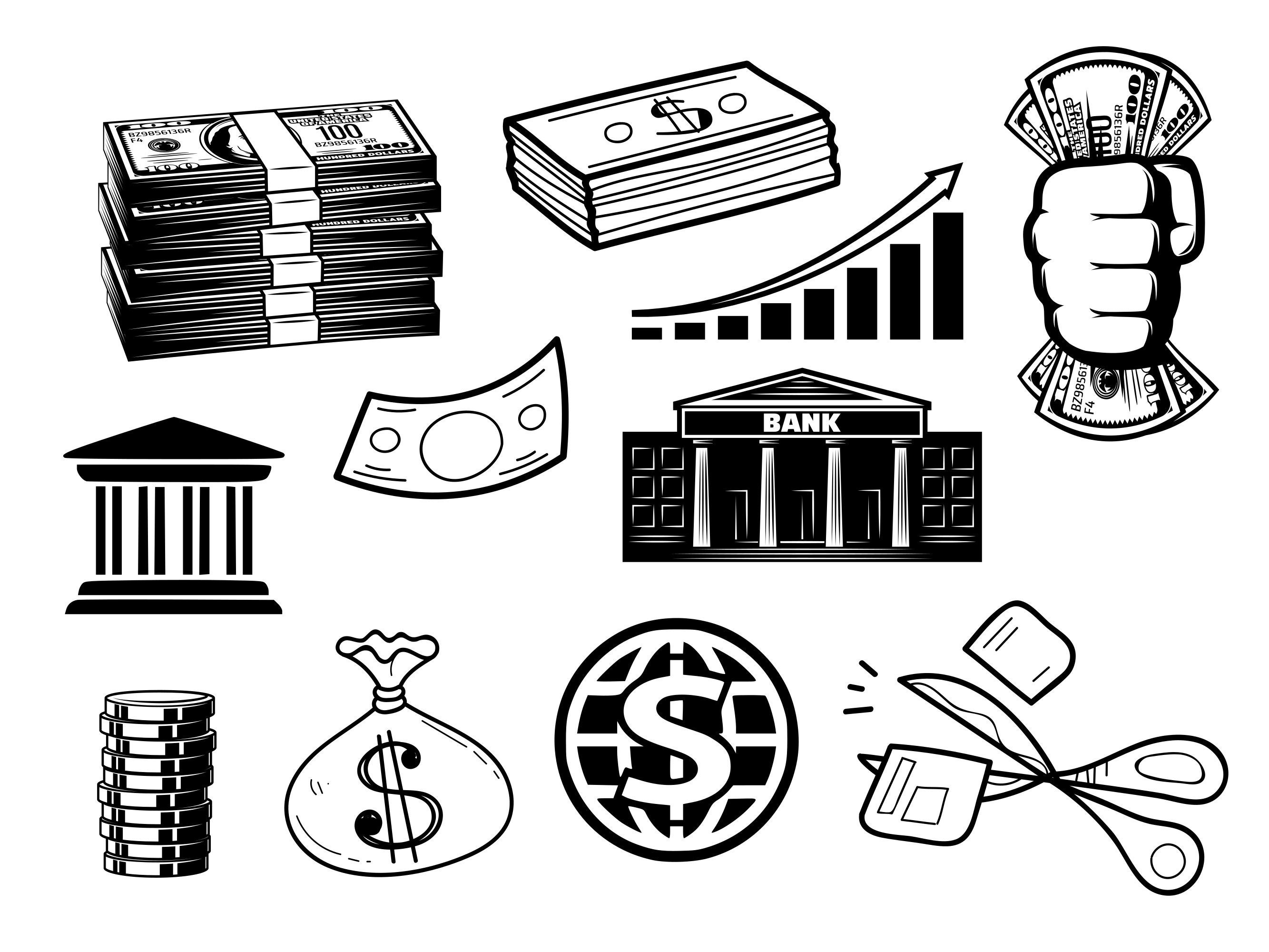 Money Svg, Money Bundle, Money Clipart, Money Cricut, Dollar SVG, Money ...