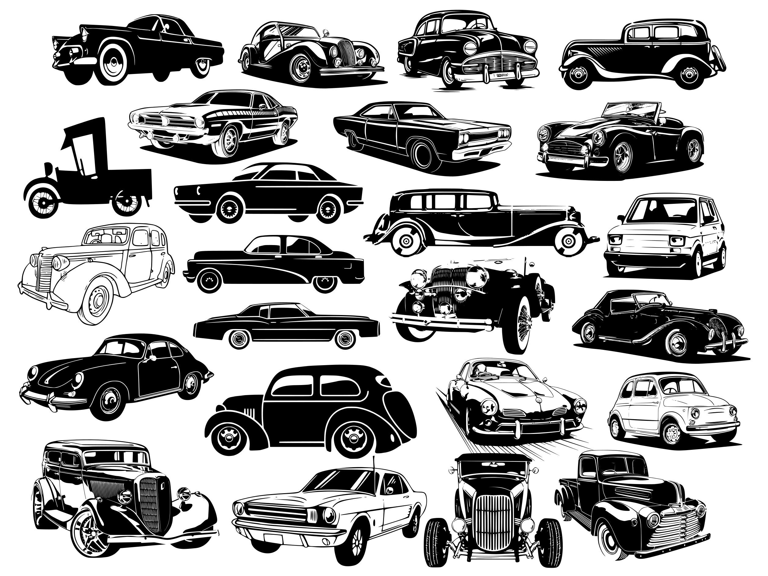 110 Retro Car SVG Clipart Vintage Car Retro Car Bundle - Etsy Australia
