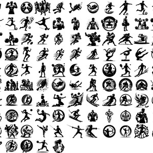 104 Sport Vector Graphics: SVG, PNG, PDF Clipart Bundle - Etsy