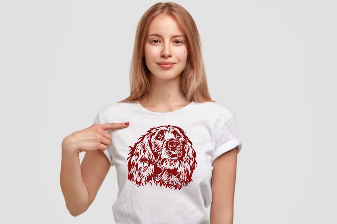 Cocker Vector Art, Spaniel Clipart Png, Cocker Svg, Cocker Spaniel Line ...