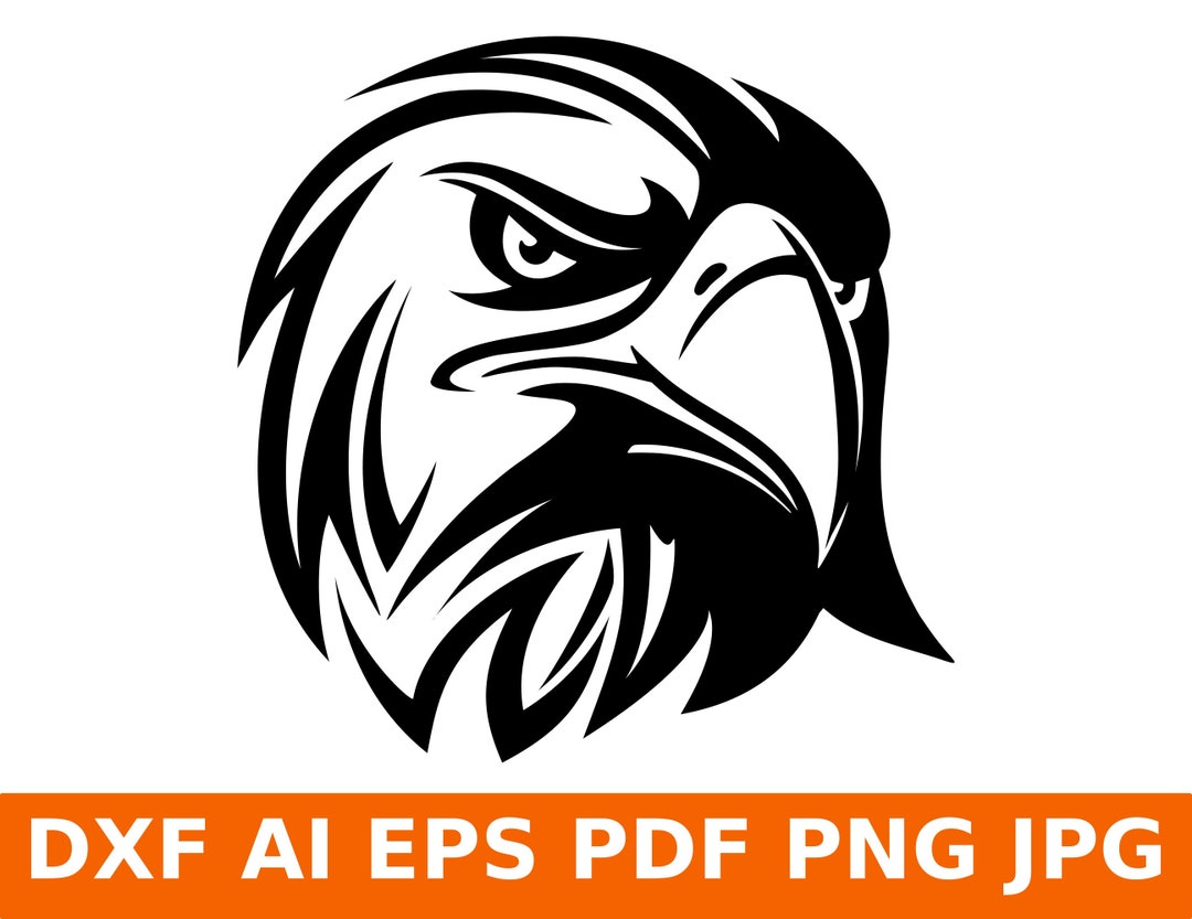 Eagle Head Vector Art: Laser Cut File, T-shirt Design (digital Files ...