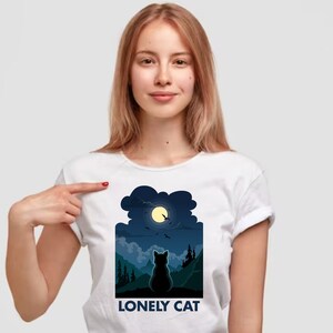 Lonely Cat, Cat Design, Cat Vector Art, Cat T-shirt, Cat Illustration ...