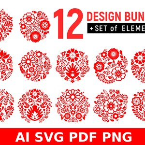 Flowers Bundle Svg, Flower Clipart Png, Flower Pattern, Flower Design ...