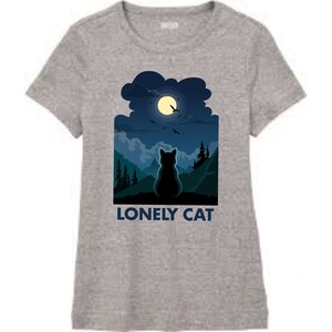 Lonely Cat, Cat Design, Cat Vector Art, Cat T-shirt, Cat Illustration ...