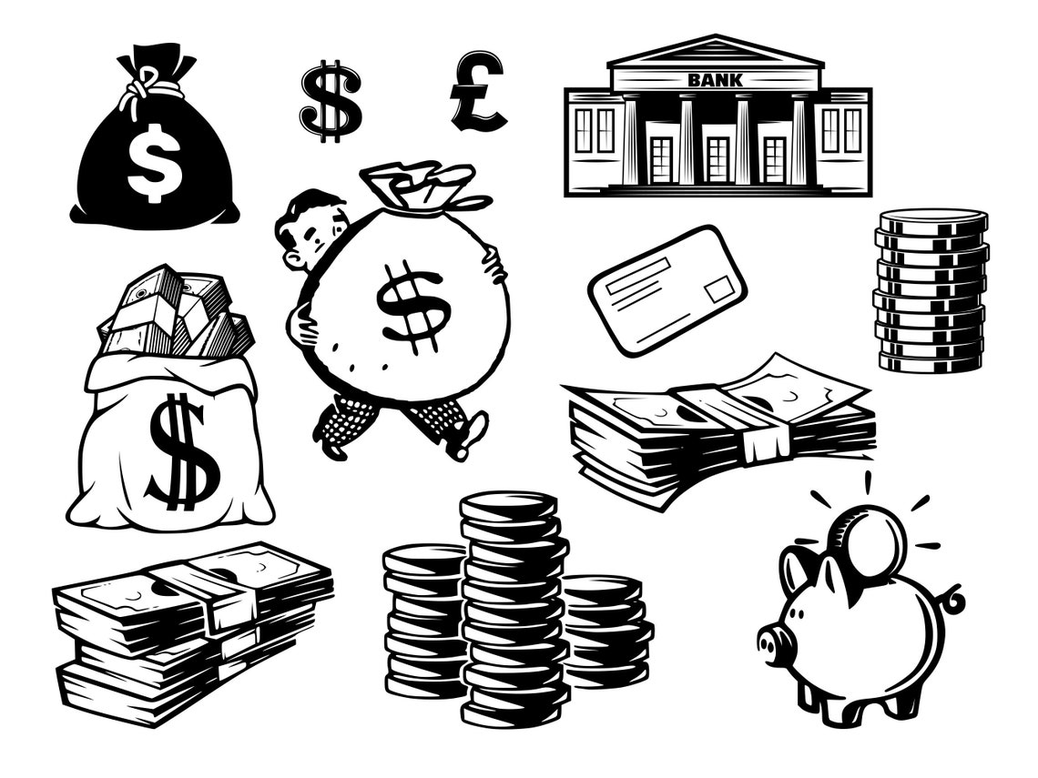 Money Svg, Money Bundle, Money Clipart, Money Cricut, Dollar SVG, Money ...