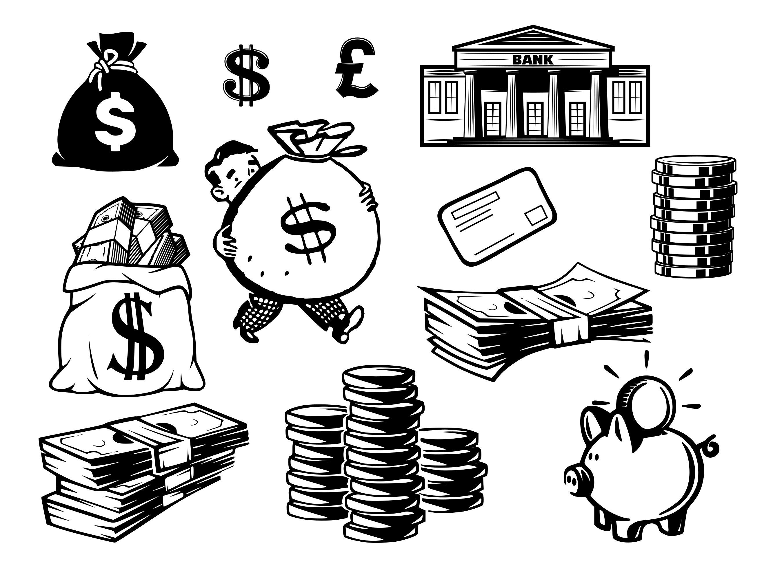 Money Svg, Money Bundle, Money Clipart, Money Cricut, Dollar SVG, Money ...