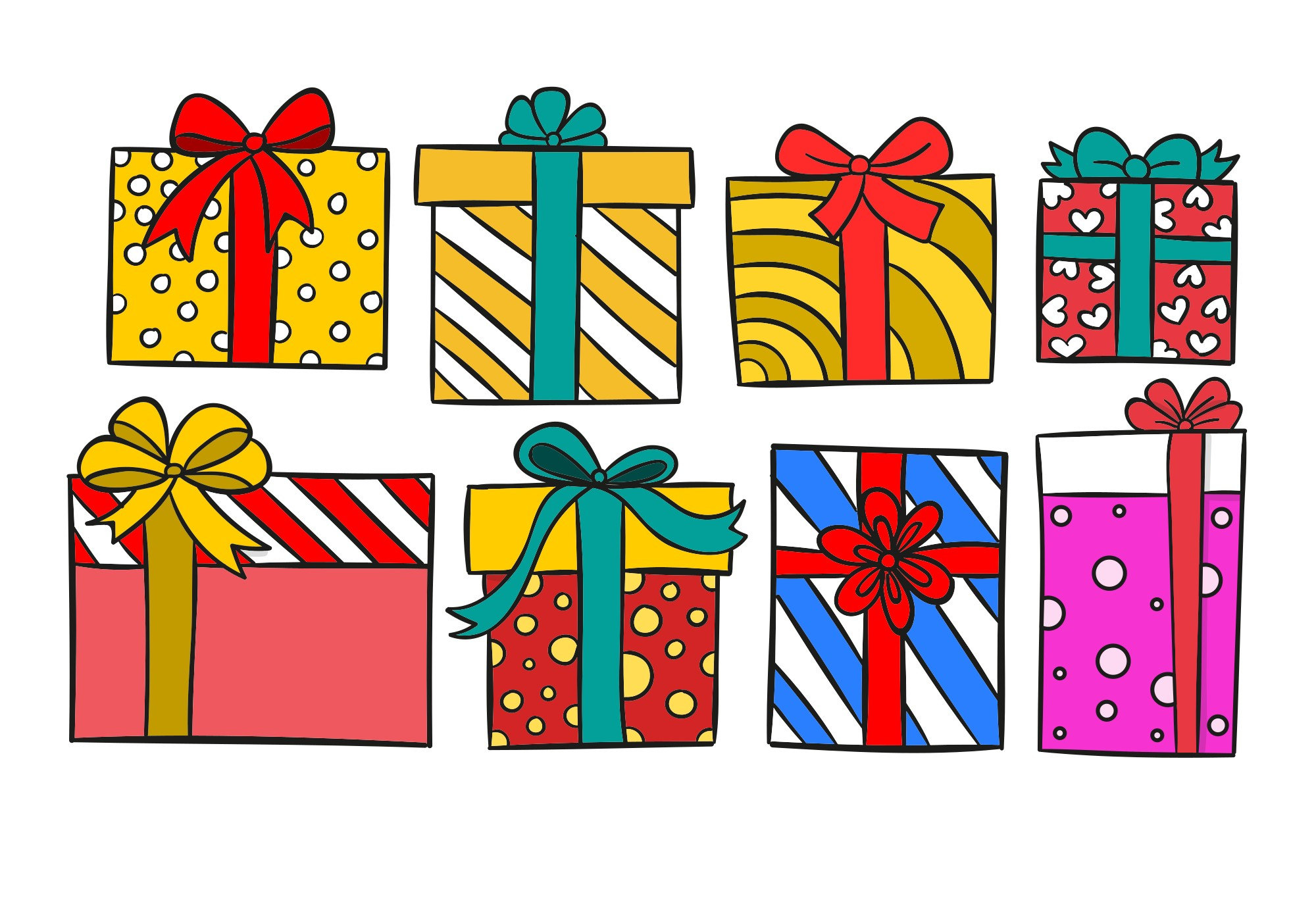 Birthday Gift Box, Gifts Svg, Gift Box Clipart, Gift Wrap, Christmas ...