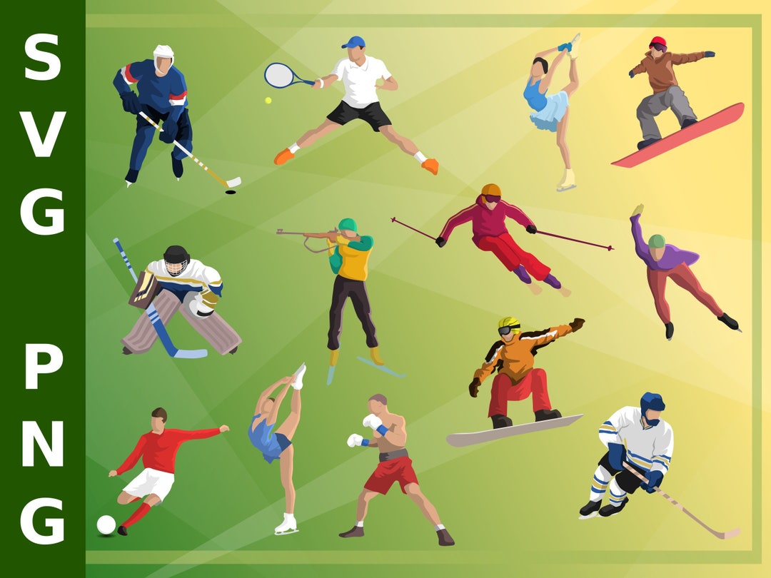 Vector Figures of Athletes, Athletes Png, Athletes Svg, Sports Art ...