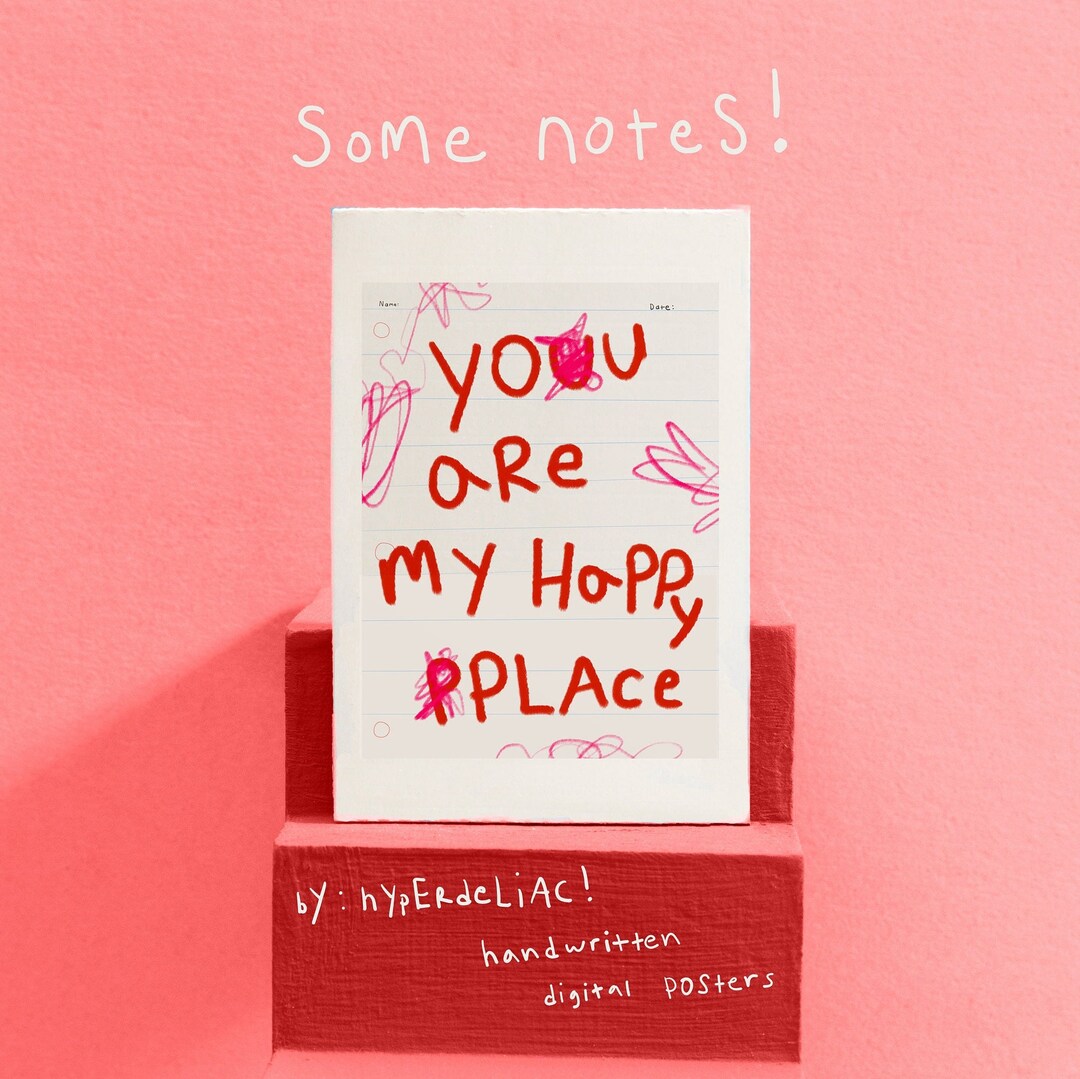 You Are My Happy Place Romantic Quote Print, Positive Mental Health ...