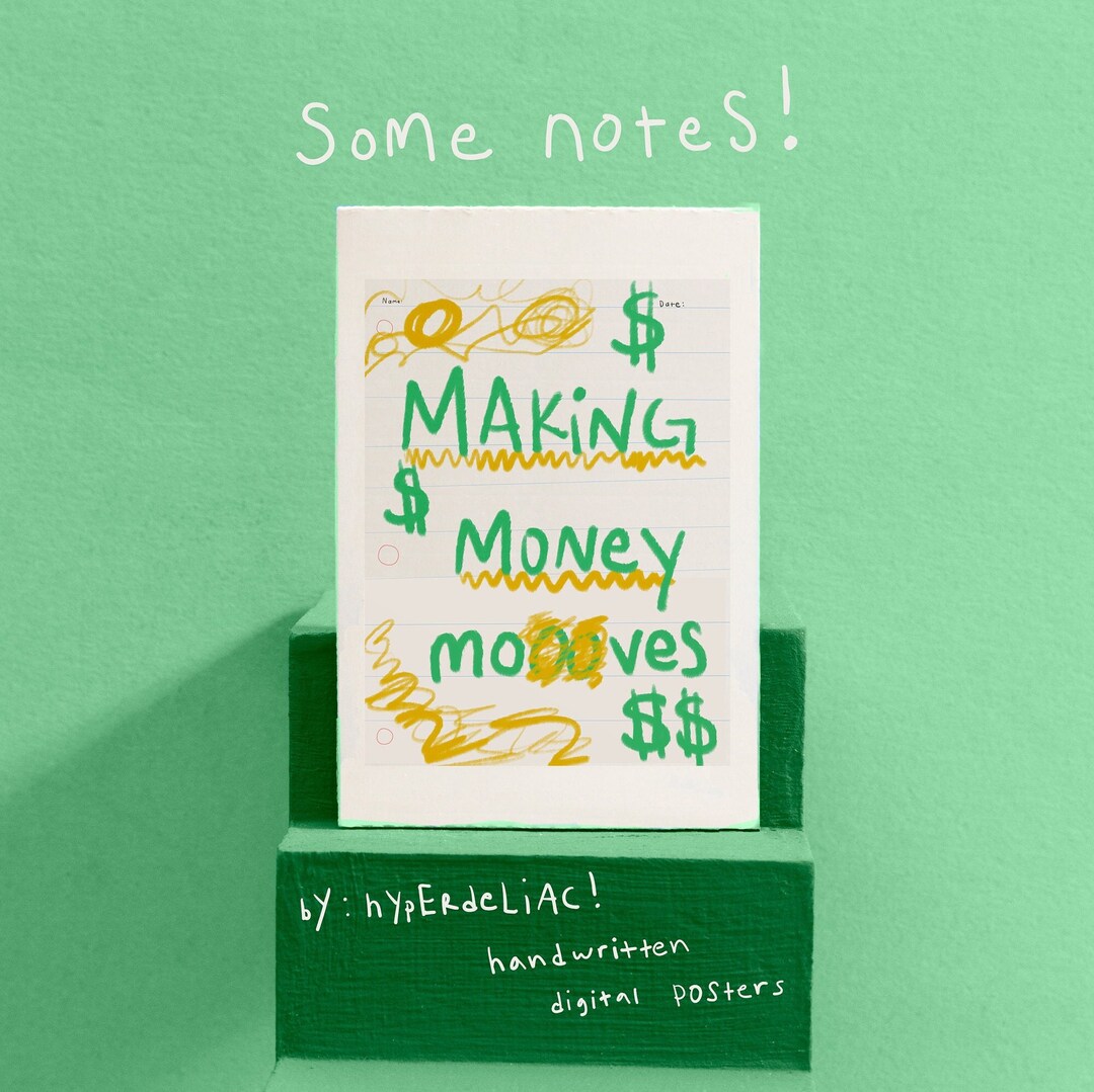 Funky Wall Art, Printable Wall Art, Making Money Moves, DIY, Maximalist ...