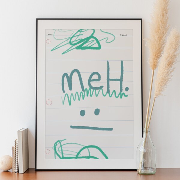 Meh Print - Etsy