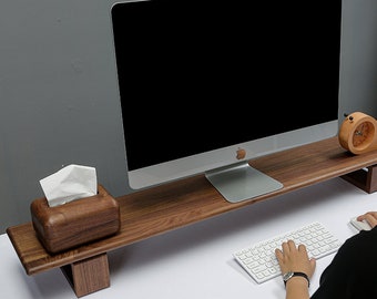 Wood Monitor Stand | Etsy