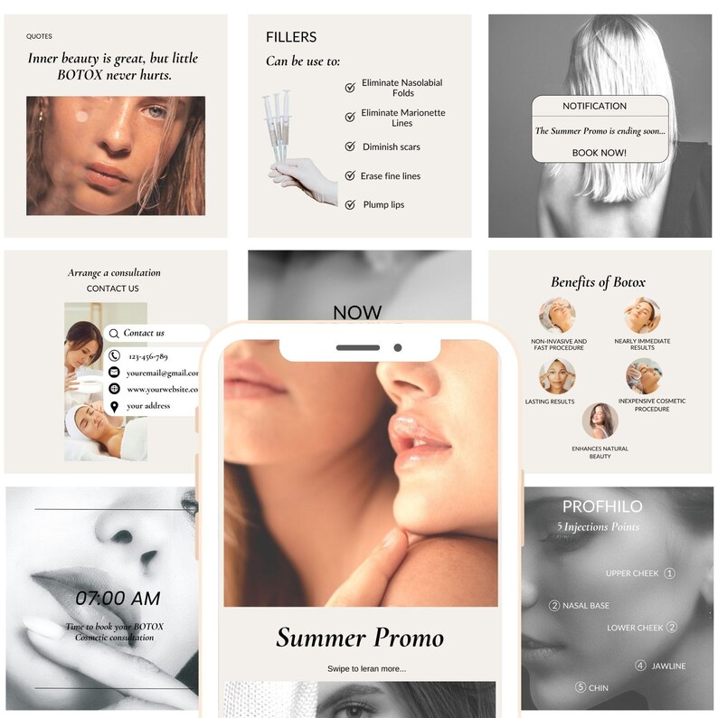 Nurse Injector Templates | Canva Template | Lip Filler Instagram ...