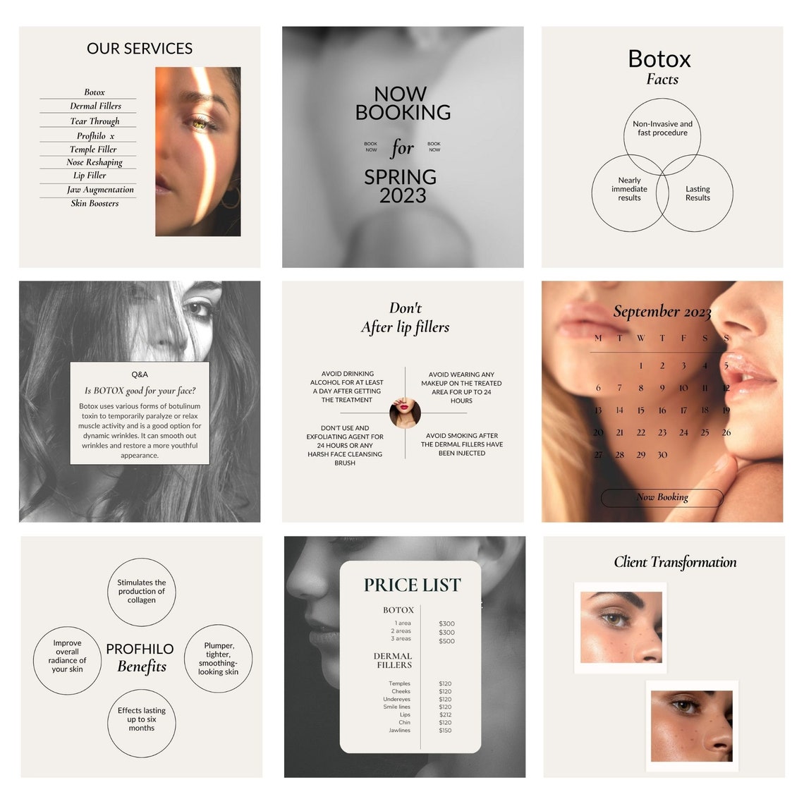 Nurse Injector Templates Canva Template Lip Filler Instagram Template ...