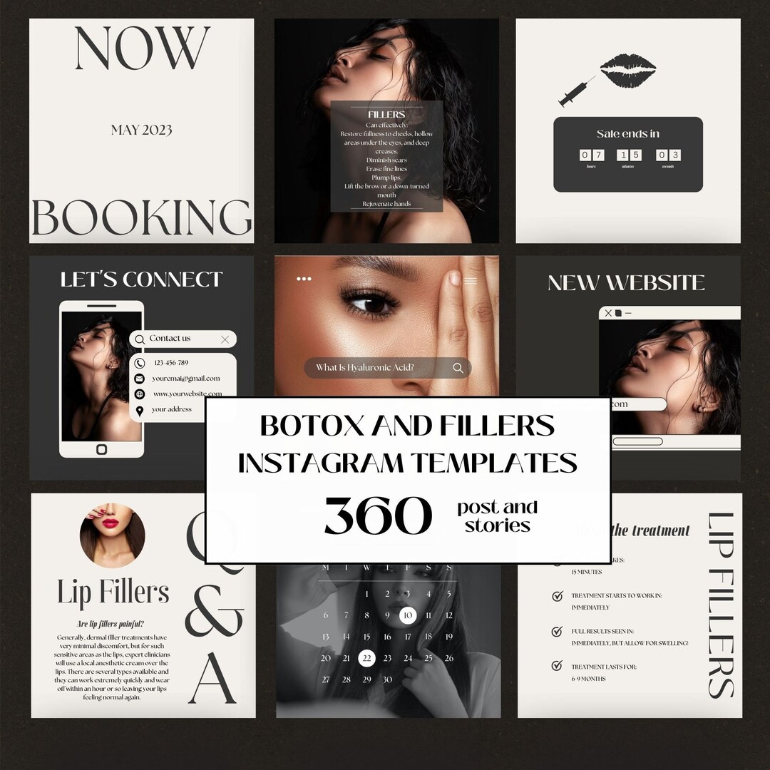 Botox and Filler Instagram Template | Nurse Injector Templates | Canva ...