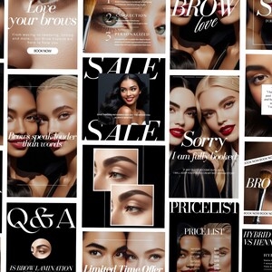 122 Brow Tech Instagram Templates Brow Lamination Instagram Template ...