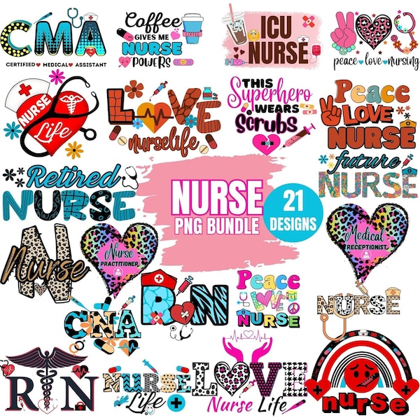 Nurse Sublimation Designs Downloads - Etsy
