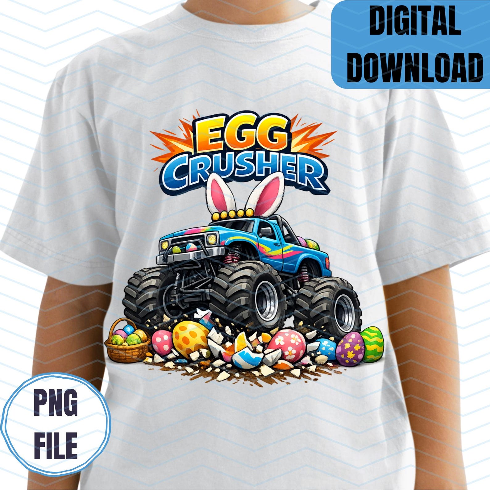 Monster Truck Easter Png, Egg Crusher Sublimation Design, Easter Day ...