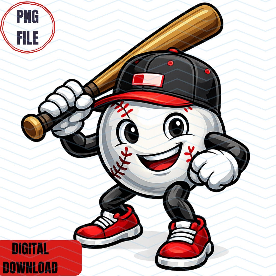 Baseball Clipart Cute, Baseball Sublimation Design, Baseball Dtf Design ...