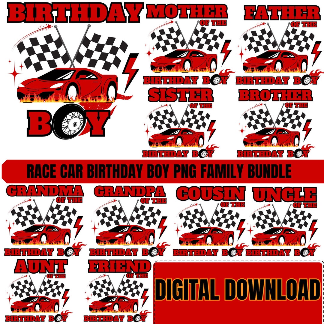 Race Car Birthday Png, Racing Birthday Png, Boy Racing Birthday Png ...