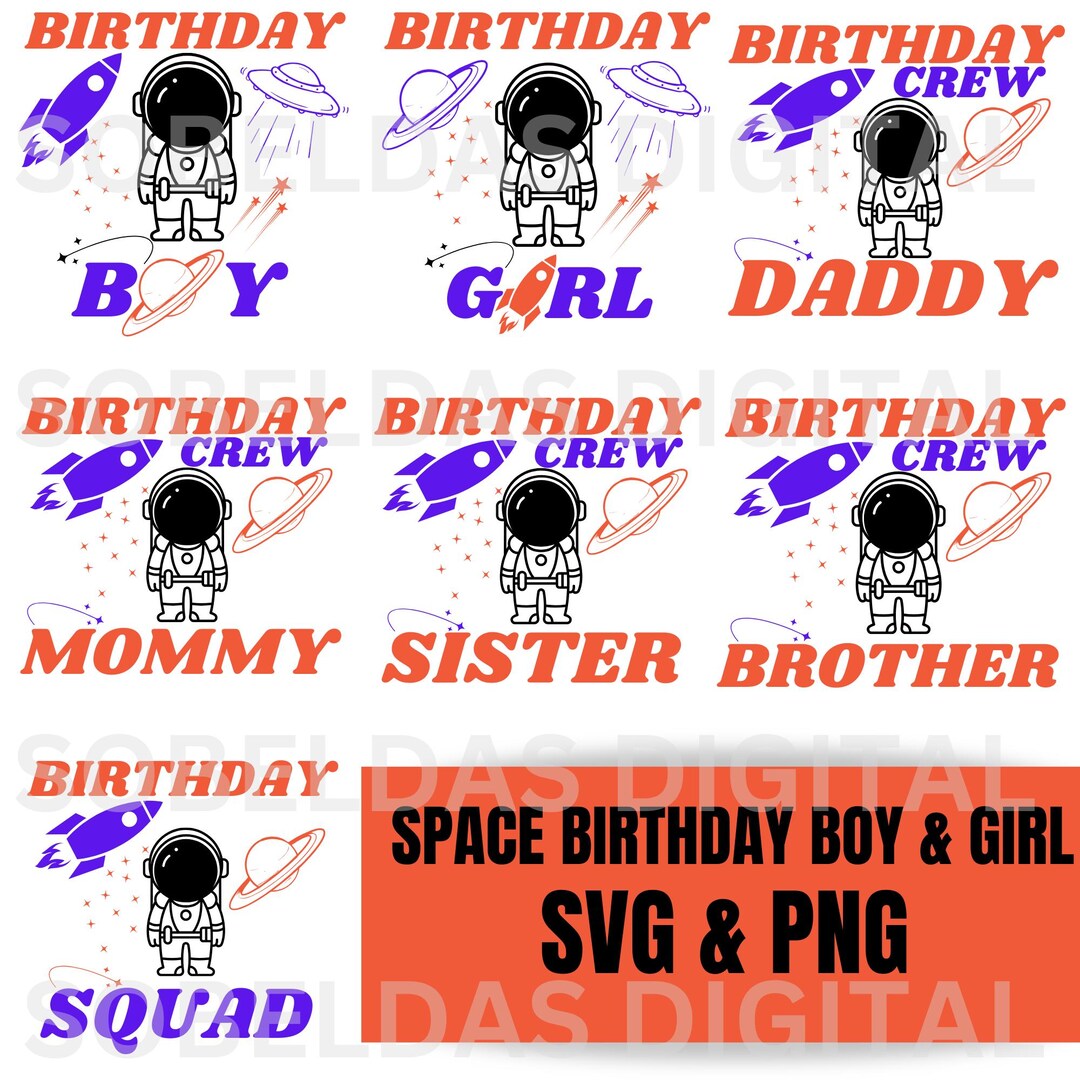 Space Birthday Svg, Astronaut Birthday Boy Svg, Astronaut Birthday Png ...