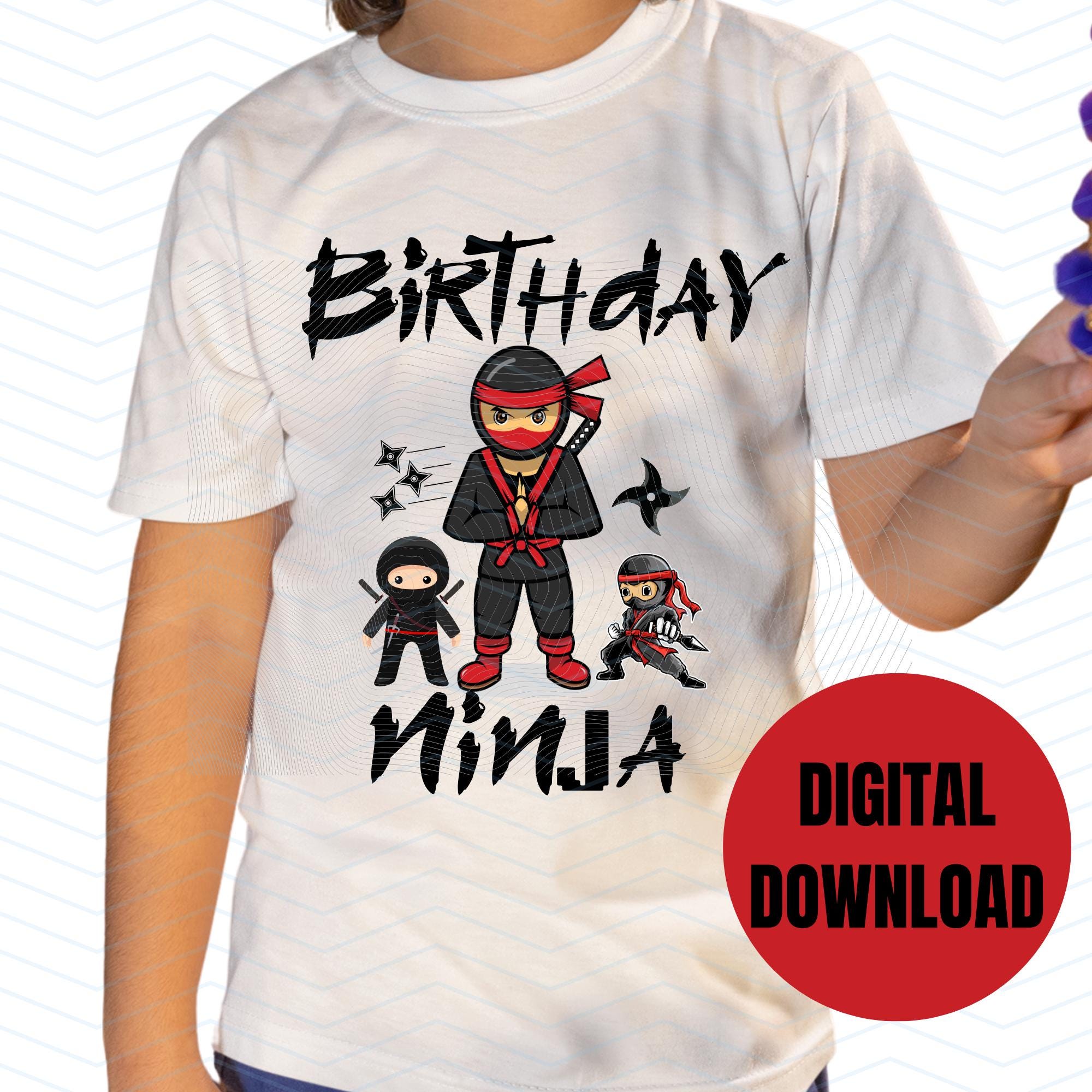 Ninja Birthday Shirt Png, Sublimation Ninja Birthday, Ninja Bday Png ...