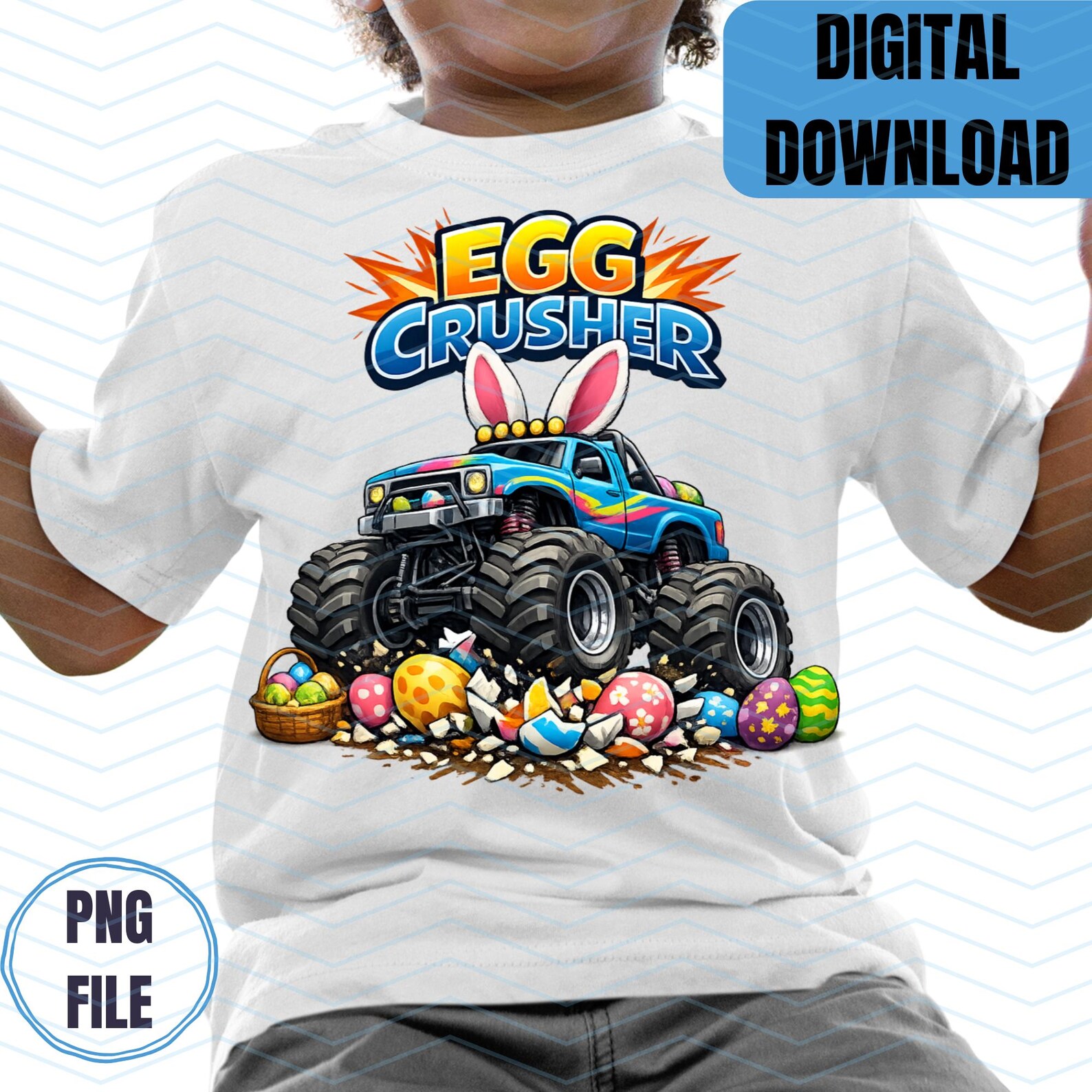 Monster Truck Easter Png, Egg Crusher Sublimation Design, Easter Day ...