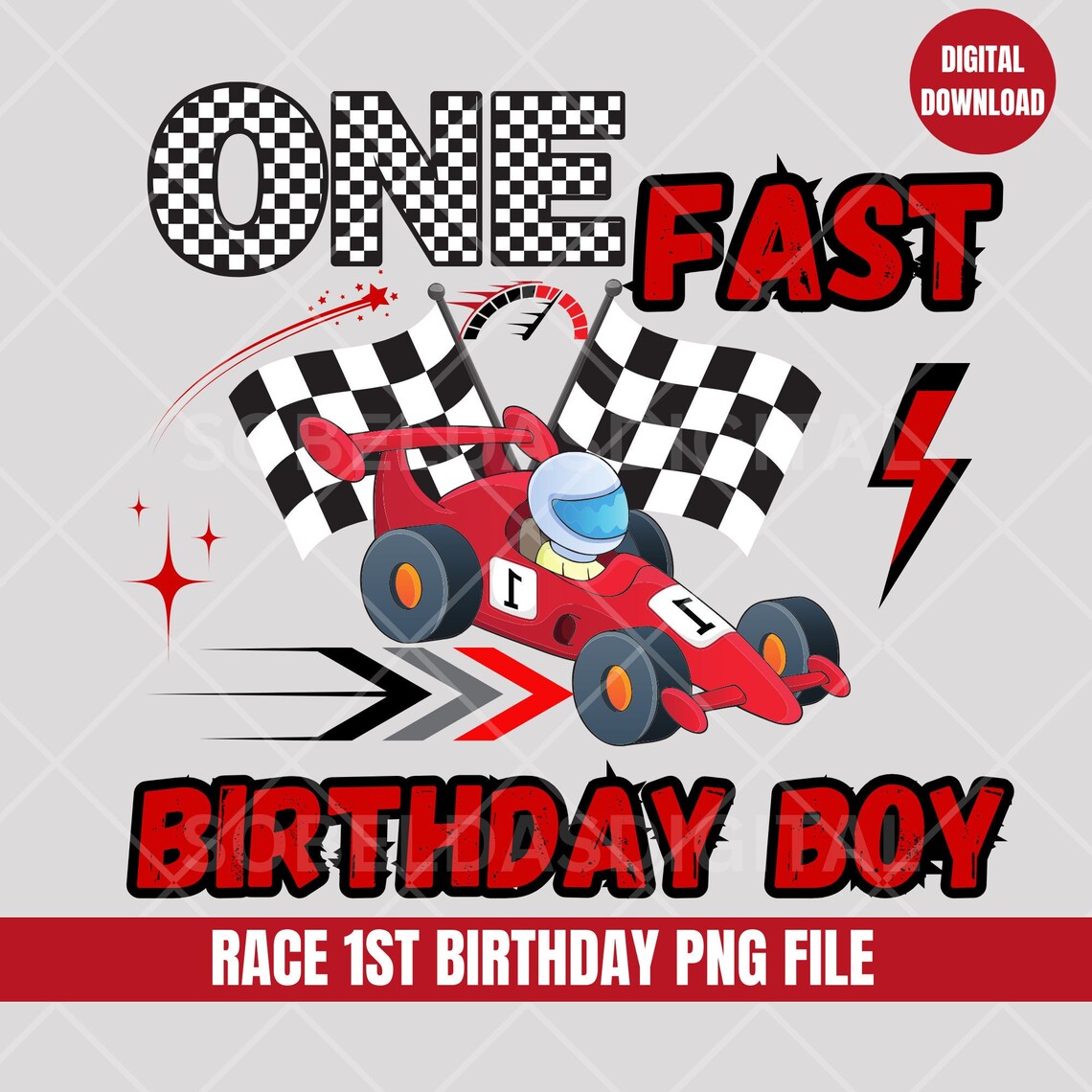 One Fast Birthday Boy Png, Fast One Birthday Png, Racing First Birthday ...
