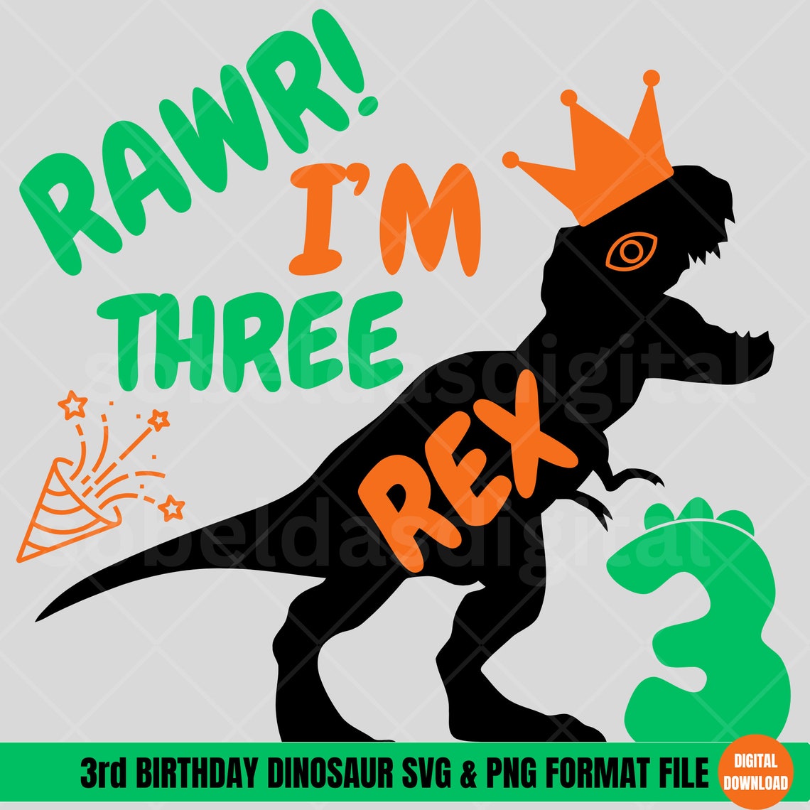 Three Rex Svg, Dino 3rd Birthday Svg, Im Three Dinosaur Svg, Three Rex ...
