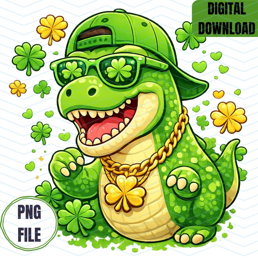 St Patrick Dinosaur Png, Saint Patrick Design - Etsy