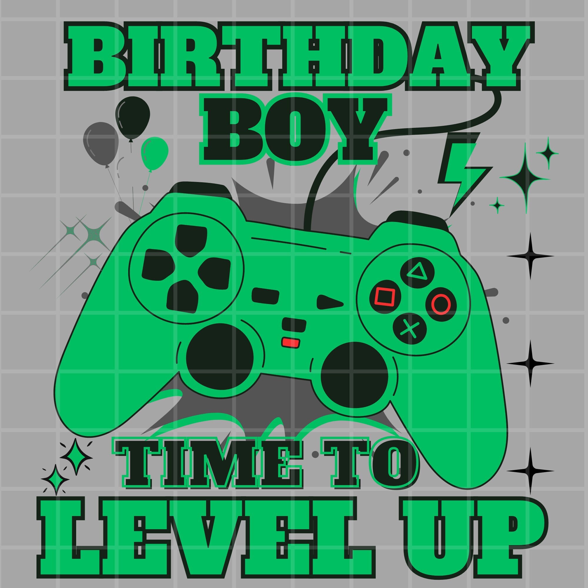 Gamer Birthday Png, Birthday Boy Gamer Png, Birthday Boy Time to Level ...
